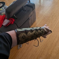 Samurai Leather Riveted Bracers, Samurai Armor for LARP or Cosplay Pair ...