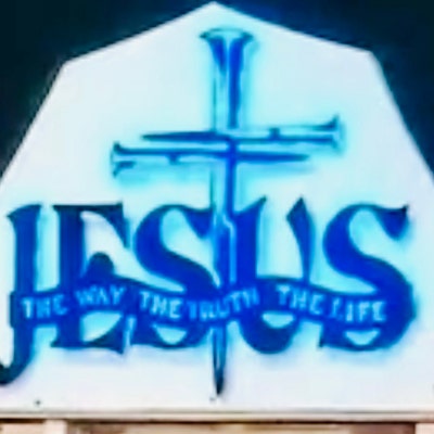 Jesus the Way the Truth the Life Metal Wall Art LED Light Christ Sign ...