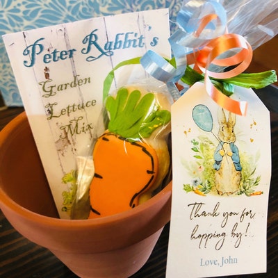 PETER RABBIT Filled Seed Packet Favors Gourmet Lettuce Mix by the Dozen ...