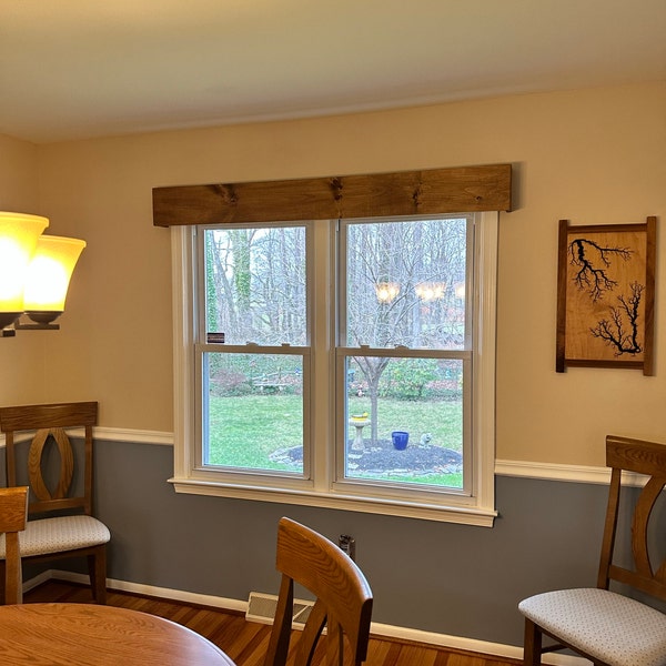 Rustic Farmhouse Wood Valance Cornice, Wood Window Valance, Wood Pelmet ...