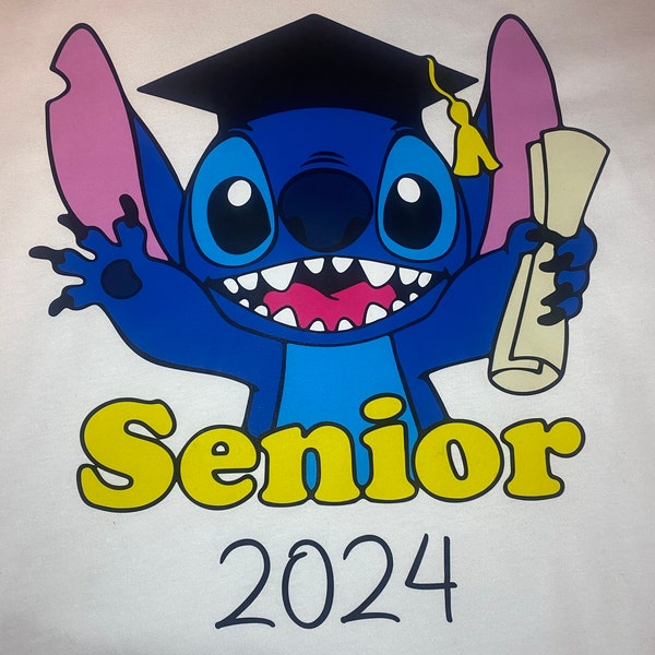 Stitch Senior Graduation Svg, Png, Eps, Dxf, Lilo & Stitch High School ...