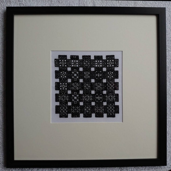 Graduated Blackwork Sampler, PDF Blackwork Embroidery Chart, PDF ...