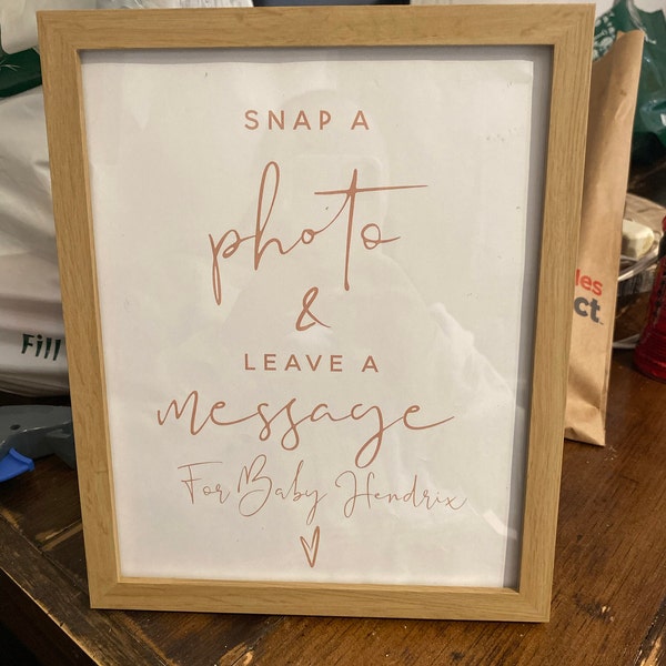 Snap a Photo Leave a Message Sign Template, Wedding Printable Signs ...