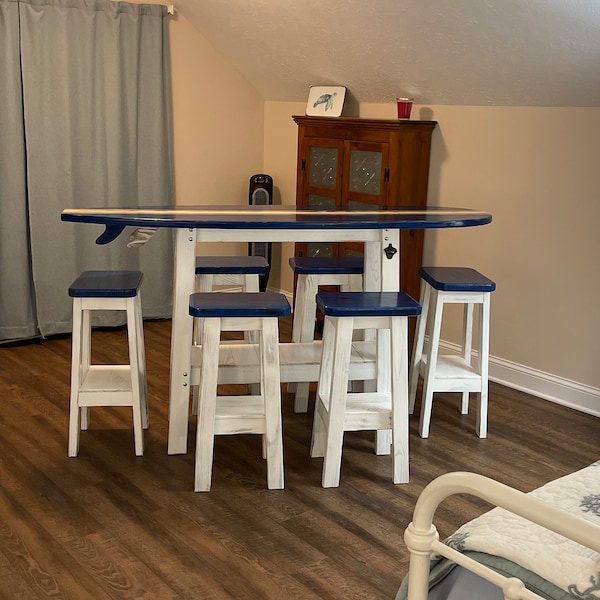 18 Inch Tall, 24 Inch Tall, Surfboard Table, End Table, Surfboard End ...