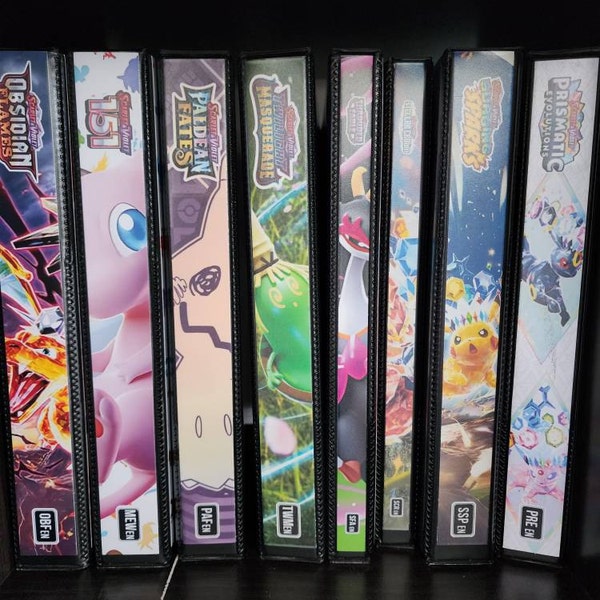 Pokémon Base Set Binders W/exact Number of Pages for Sets, Laminated Cover, Spine and 9-pocket ...