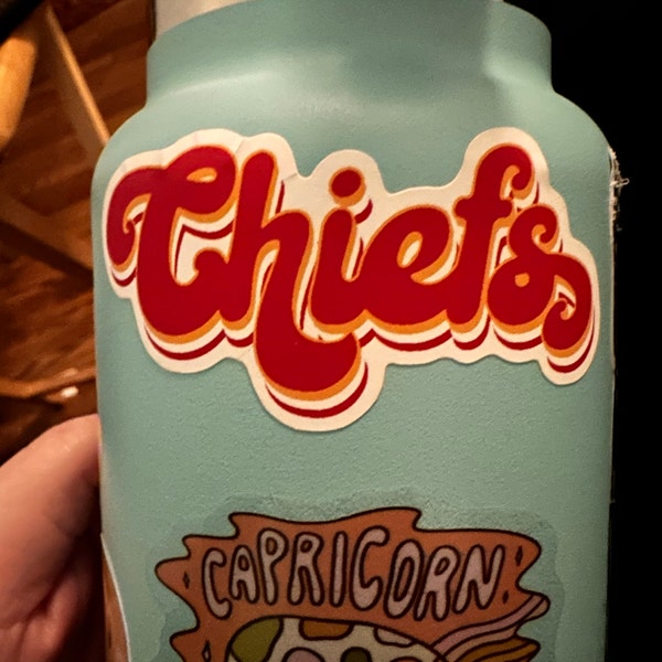 Retro-inspired Kansas City Chiefs Sticker | 3" or 6" | Waterproof | UV ...