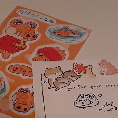 ACNH// Alfonso Glossy 4x6 Vinyl Sticker Sheet - Etsy