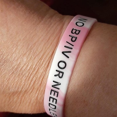 Lymphedema Alert No Bp/iv/needles Silicone Bracelet 3 Color Choices - Etsy