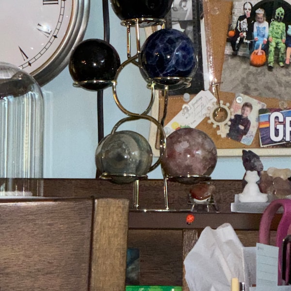 Beautiful Phoenix Crystal Sphere Display Bird Crystal Ball Holder Home ...