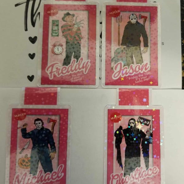 Billy Loomis Magnetic Bookmark Ghostface Scream Movie Bookmarks Horror ...