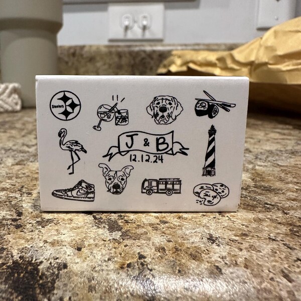 Custom Matchbox Design, Matchbox Template, Personalized Matches for ...