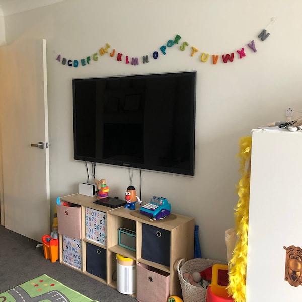 Rainbow ABC Garland. Alphabet Garland. Nursery Wall Decor. Educational ...