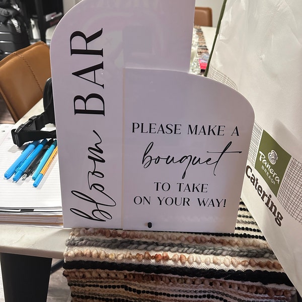 Bloom Bar Acrylic Sign, Bloom Bar Sign, Flower Bar Sign, Flower Bar ...