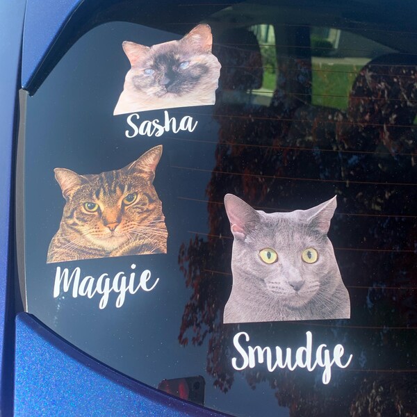 Custom Pet Sticker, Die-cut Dog Decals for Car, Cat Laptop Stickers ...