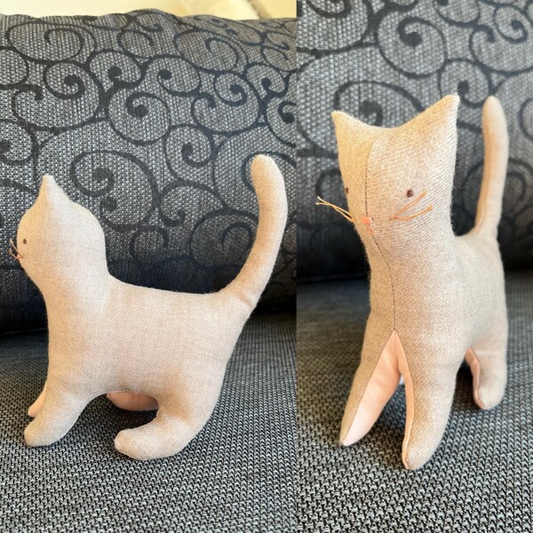 Waldorf Kitty Sewing Pattern and Tutorial PDF Animal Toy Cat Doll - Etsy