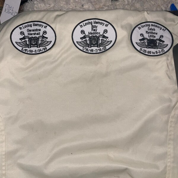 Custom Embroidered Patch - Bottom Rocker Motorcycle Biker MC Sew on ...