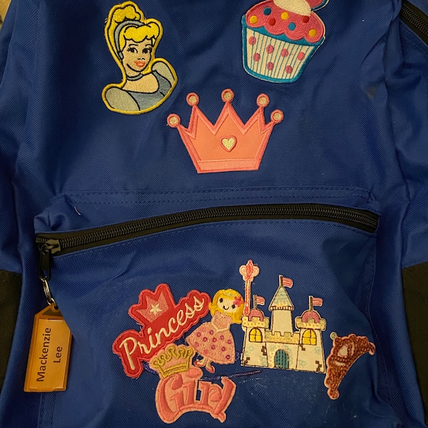 IRON ON Embroidered Princess Patches- Cinderella Patch- Ariel Patch ...