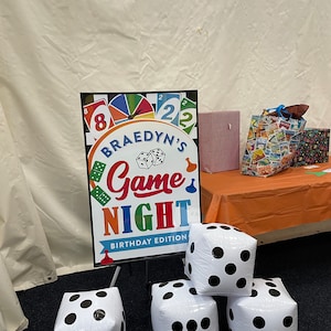 Game Night Party Printable Poster, Birthday Party Decorations, Family ...
