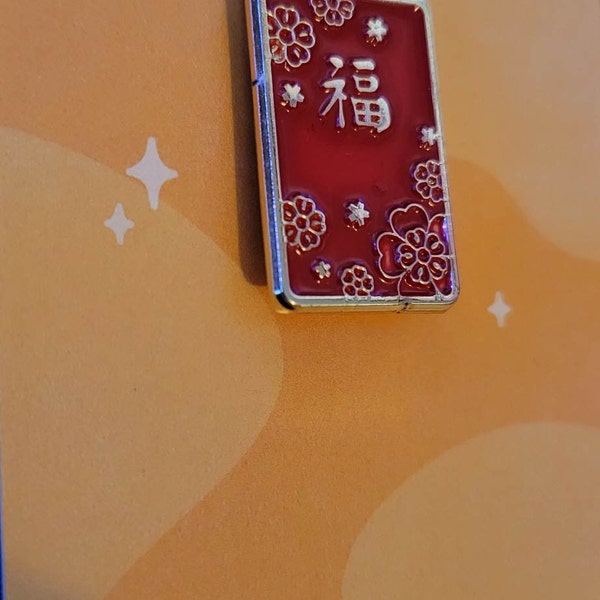 Red Envelope Enamel Pin - With Money Sliding in and Out - Etsy