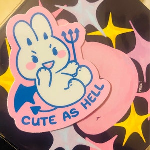 Lop Bunny Sploot Sticker, Waterproof Vinyl Sticker, Perfect for Water ...