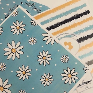 16 Cute Spring Flower Digital Papers. Daisy Floral Seamless Pattern Set ...