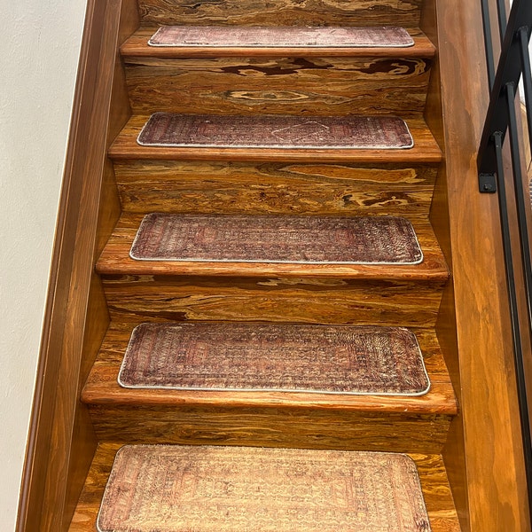 Non Slip Stair Tread Rugs, Soft Surface Step Rug, Custom Size, Landing ...