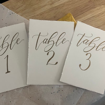 Calligraphy Table Numbers - Etsy