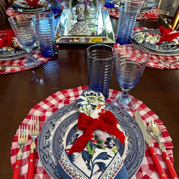 Royal Stewart Napkins With Ivory Trim - Etsy