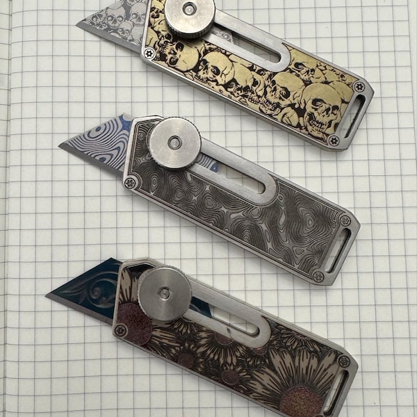 Utility Blades Laser Engraved on Both Sides 6 Count. - Etsy