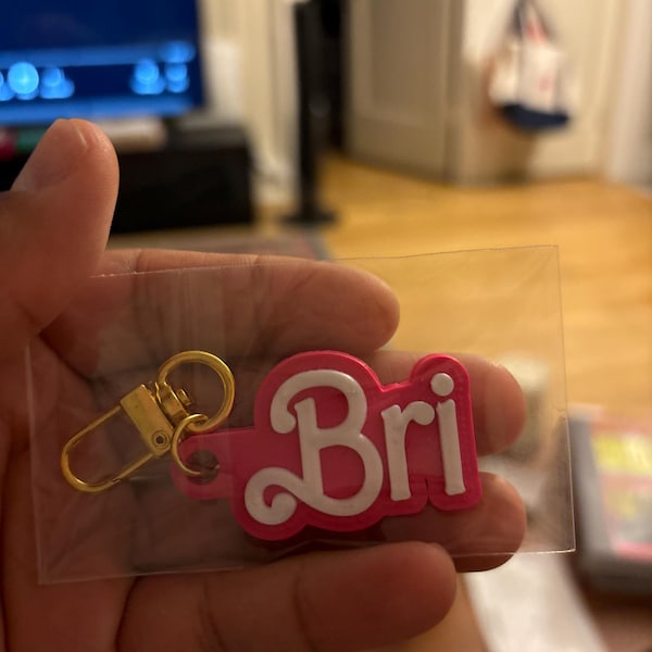 Personalized Keychain - Two-tone - Custom Colors & Text - Bag Charm ...