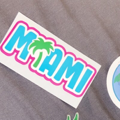 Miami Sticker Vinyl Sticker Travel Wanderlust Die Cut - Etsy