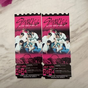 Stray Kids Ticket Souvenir BST Hye Park Festival Inspiration - Etsy