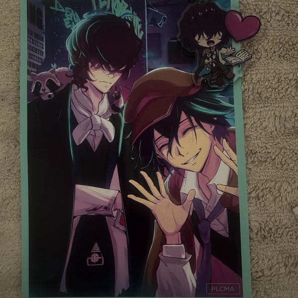 BSD Keychains Dazai, Chuuya, Ranpo, Fyodor, Nikolai, Sigma, Poe ...