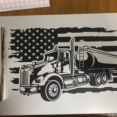 US Tanker Truck Svg File US Truck Svg US Tank Truck Svg Tank Truck Cut ...