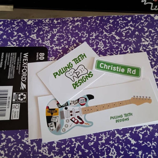 Sticker Pixelated Green Day Set of 3 Woodstock Dookie Glossy 2.5" Two ...