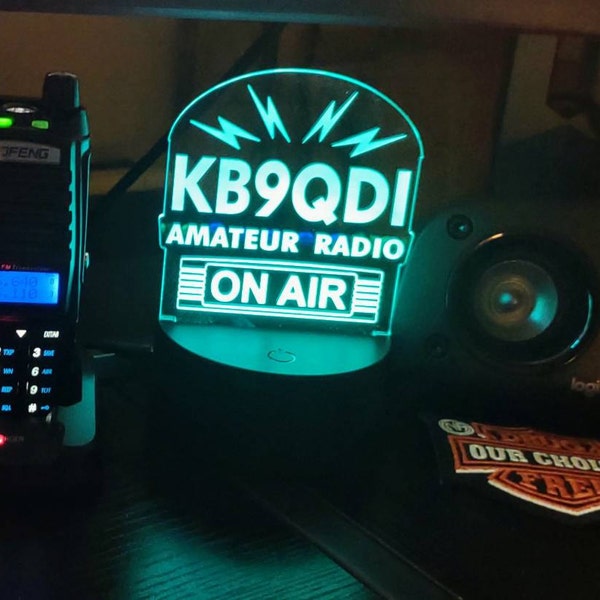 Ham Radio Lighted on Air Callsign Display LED - Amateur Radio Operator ...