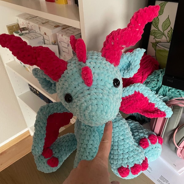 Baby Snuggle Dragon Crochet Pattern PDF, Crochet Dragon PATTERN ...
