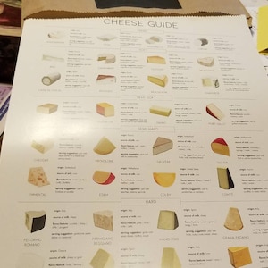 Types of Cheese Print, Cheese Guide, Cheese Infographic Printable, Food ...