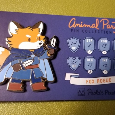 Fox Rogue Enamel Pin, Dungeons and Dragons Enamel Pin, Dnd Rogue Pin - Etsy