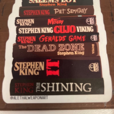 Horror Book Stack Vinyl Sticker Horror Book Stickers Stephen King ...