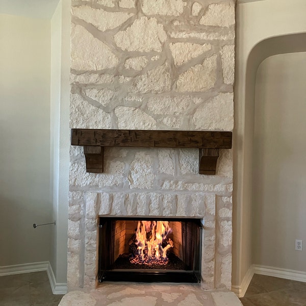 New Fireplace Mantel | 8" by 10" and 84" Long | Corbels Included ...