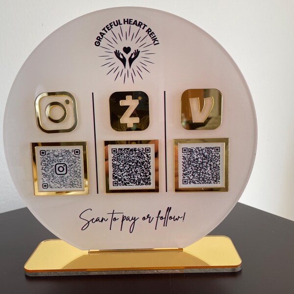 Custom Multi QR Code Sign | Payment Sign | Social Media QR Code Sign ...