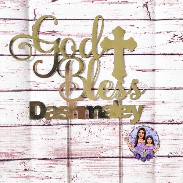 God Bless SVG, Baptism SVG, Christening Cake Topper, God Bless SVG ...