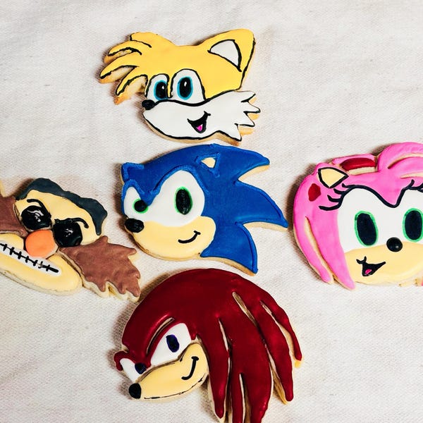Cookie Cutters Set of 5 Inspired by Sonic| Tails Dr Eggman Amy Rose ...