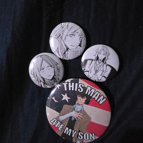 BSD Manga Character Pin Sets - VILLAINS SETS - Etsy