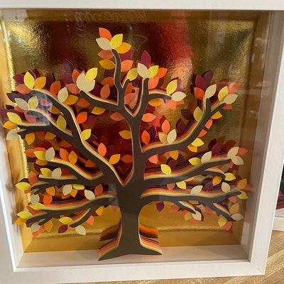 3D FALL TREE SVG Fall Svg Shadow Box Svg for Cricut for Silhouette - Etsy