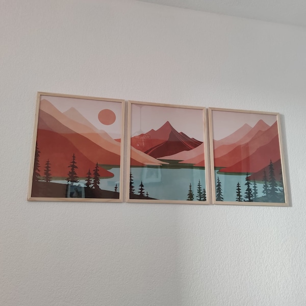 Boho Sun Print, Sun Poster, Sunrise Wall Art, Boho Art Print, Abstract ...