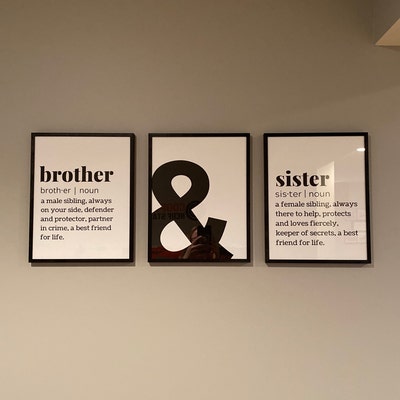 Brother & Sister Definition wall Art Printable Digital Download ...