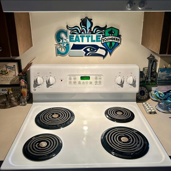 Laser Cut Seattle Sports Teams. Kraken, Mariners, and Seahawks. 3d Sign ...