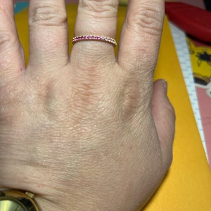 Champagne Princess Cut Diamond Eternity Ring 2.3mm 18k 14k. - Etsy